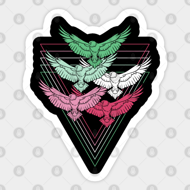 Abrosexual Pride Flag Lgbtq Lgbt Abro Pride Hawk Birds Abrosexual Sticker Teepublic